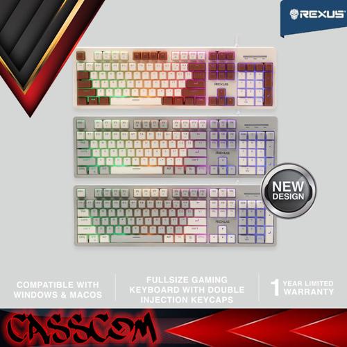 Jual Rexus Keyboard Gaming K9E Semi Mechanical - Cream Brown V2 ...