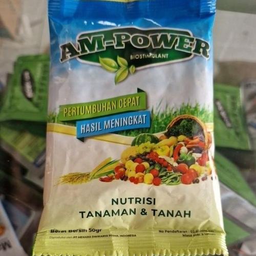 Jual AM-POWER Biostimulant Nutrisi Tanaman dan Tanah Kecil - 50 Gram ...