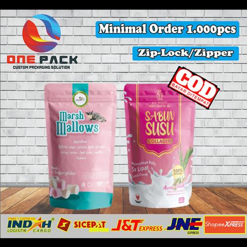 Jual CETAK STANDING POUCH CUSTOM PRINTING MIN ORDER 1000 PCS PAKAI ...
