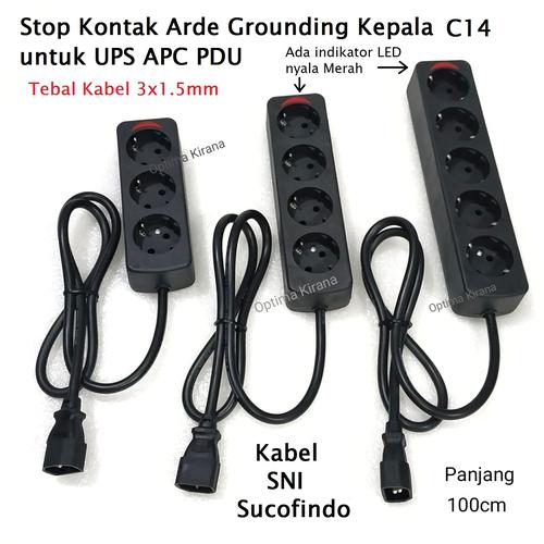 Jual Stop Kontak UPS PDU APC C-14 Hitam Kabel SNI Tebal 3x1.5mm Tempat ...