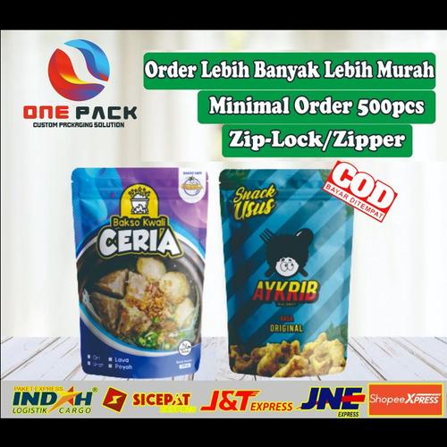 Jual STANDING POUCH CUSTOM PRINTING MIN ORDER 500 PCS PAKAI ZIPLOCK ...