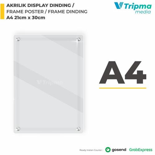 Jual Frame Poster Dinding/ Akrilik Display Dinding Ukuran A4 - Jakarta ...