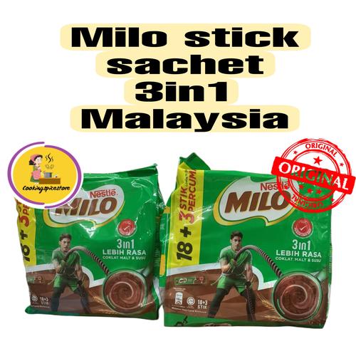 Jual Milo Malaysia 3in1 isi 18 sachet / stick - Extra bubble - Jakarta ...