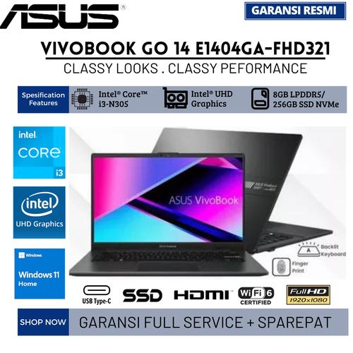Jual ASUS Vivobook Go 14 E1404GA-FHD321 CORE i3-N305 RAM 8GB 256GB SSD ...