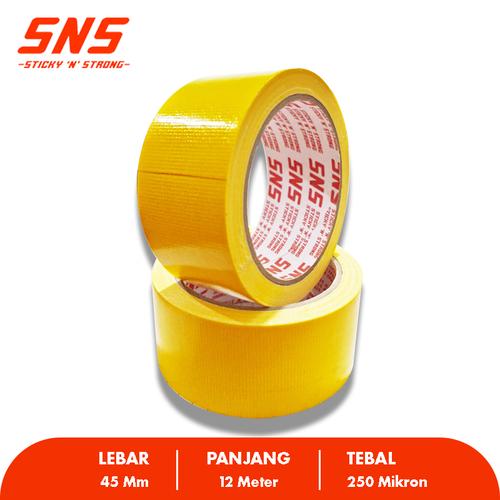 Jual LAKBAN KAIN KUNING / CLOTH TAPE 2 INCH x 12 Meter SNS Sticky N ...