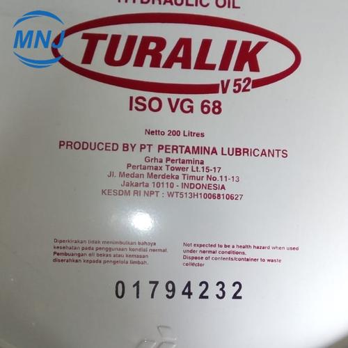 Jual OLI HIDROLIK PERTAMINA TURALIK V 52 ISO VG 68 DRUM 200 LTR - Kota Medan - MNJ Tech | Tokopedia