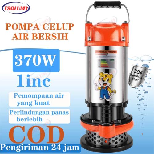 Jual Pompa celup air kotor dan air bersih 370w stainless Submersible ...
