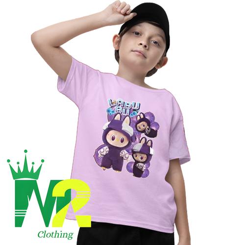 Jual M2 kaos anak katun the monsters labubu purple est13 kaos anak ...
