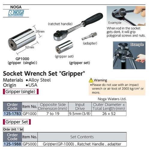 Jual NOGA Socket Set Wrench Gripper No.GP - GRIPPER GP1000 - Kab ...