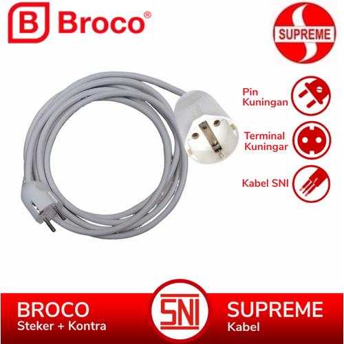Jual Kabel Extension SNI SUPREME dan BROCO Stop Kontak + Colokan ...