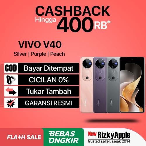 Promo Vivo V40 5G 256GB Ram 12GB Silver Purple Peach Garansi Resmi Vivo ...