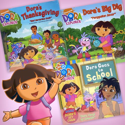 Jual Dora The Explorer Story Book 3 Buah Buku Cerita Berwarna ...