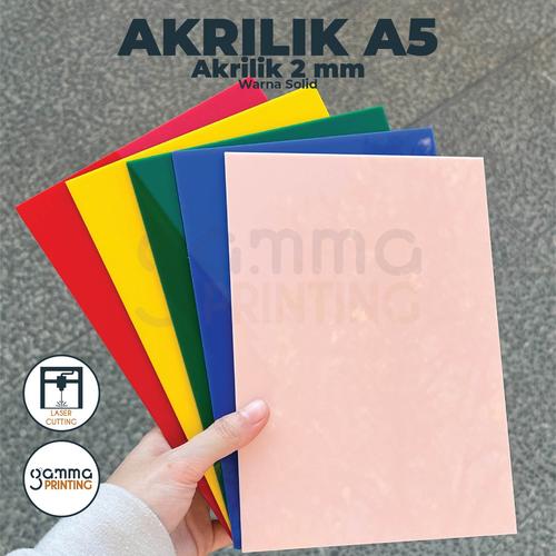 Jual Akrilik A5 15x21cm Warna Solid 2mm Marga Cipta Lembaran / Potongan ...