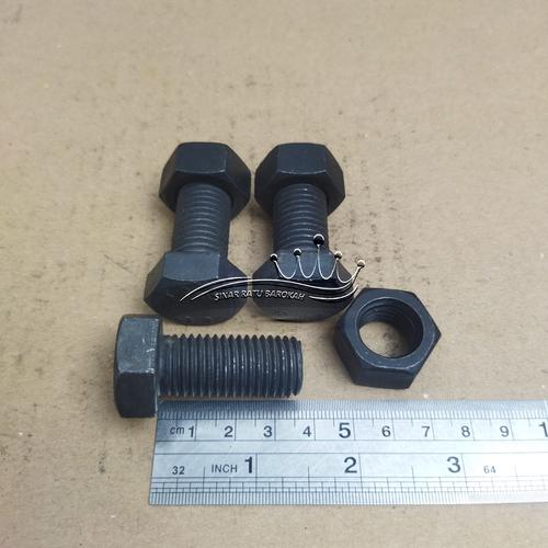 Jual BAUT MUR BAJA M16X35 FULL DRAT PANJANG 3,5CM KUNCI 24 3,5 CM BAUD HTB GRADE 8.8 HITAM M16 X ...