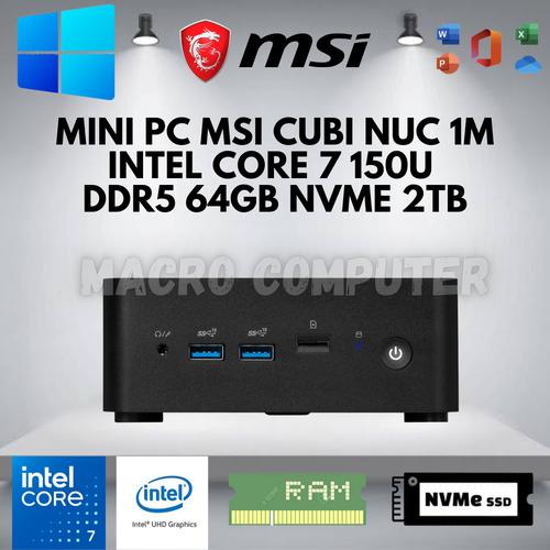 Jual MINI PC MSI CUBI NUC 1M INTEL CORE i7 150U FULLSET +RAM +SSD | MSI ...