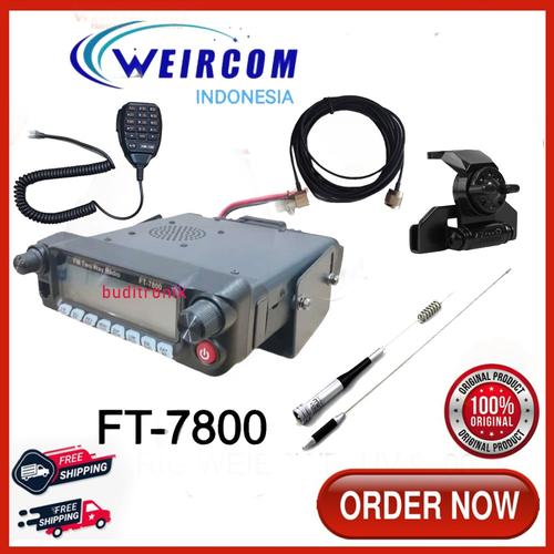 Jual Paket Radio Rig Weircom FT-7800 Dual Band VHF / UHF 55 Watt ...