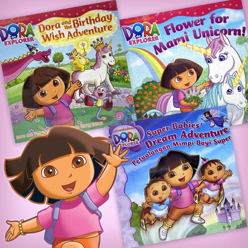 Jual Dora The Explorer Story Book 3 Buah Buku Cerita Berwarna ...