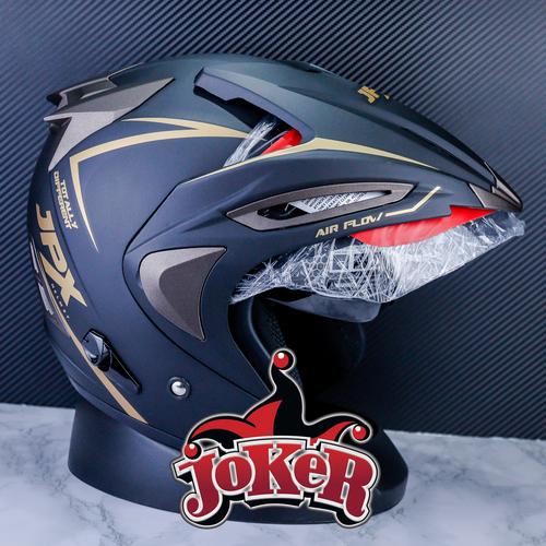 Jual JPX HELM SUPREME 2 | BLACK DOFF GOLD | JPX SUPREME2 DOUBLE VISOR ...