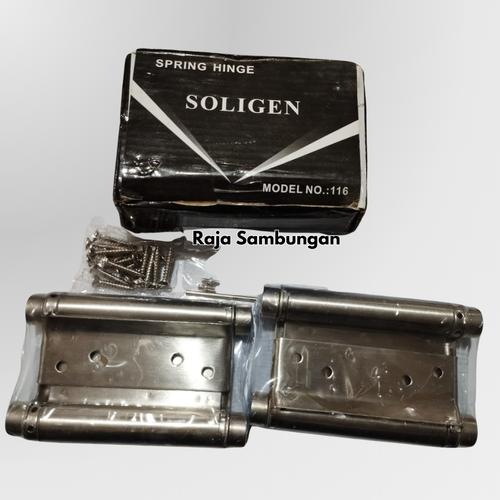 Jual Engsel Pintu Koboy Stainless Steel 4 inch Soligen Door Spring ...
