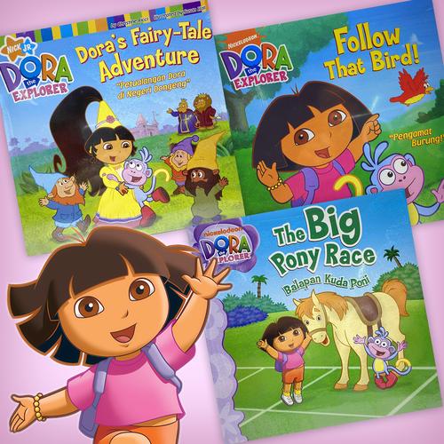 Jual Dora The Explorer Story Book 3 Buah Buku Cerita Berwarna ...
