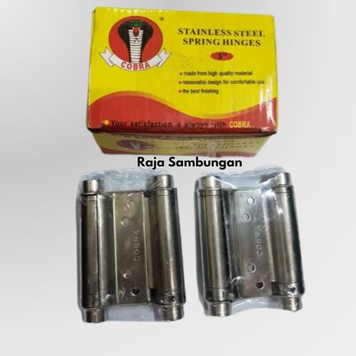 Jual Engsel Pintu Koboy Stainless Steel 3 inch Cobra Door Spring Hinges ...
