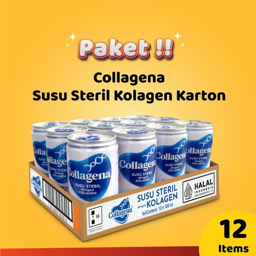 Jual 1 Dus (12 Kaleng) Collagena Susu Steril Kolagen 189 Ml - Jakarta ...