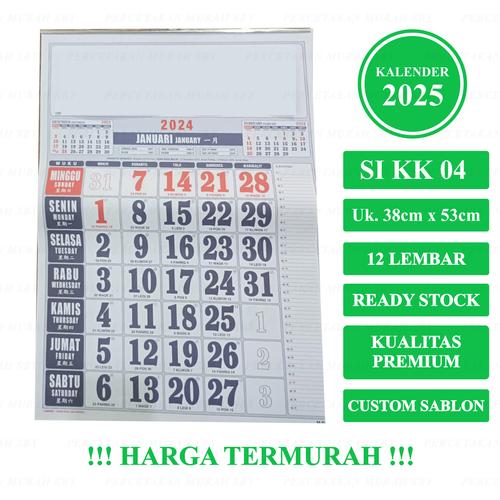 Jual !!!Open Order!!! Kalender Dinding SI KK 04 Plus Tahun 2025 Tahun ...