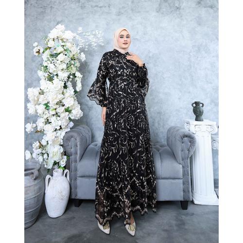 Promo Gamis Cempaka Full Tile Brokat + PAYET DIAMOND Untuk Wisuda ...