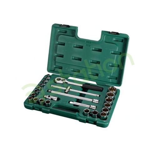 Jual Kunci Socket Metric Set 24 Pcs 1/2" INCH 12pt 09060 SATA TOOLS ...