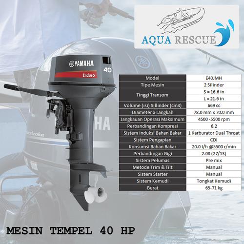 Jual Mesin Tempel Yamaha 40 PK E40JMH 2 Tak Outboard Motor Untuk Perahu - E40JWL - Jakarta Utara ...