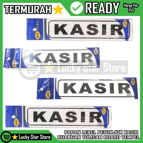 Jual Label Stiker Petunjuk Kasir Sign Board Papan Tulisan Ruangan Toko ...