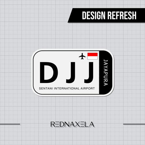 Jual Stiker Vinyl Sentani International Airport Code DJJ Sign Sticker ...