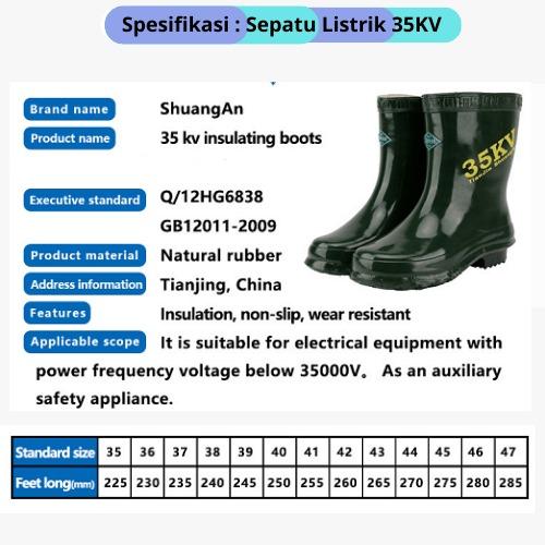 Jual Sepatu Listrik 35 kV Electrical boot Tianjin Fuluyuan - Kota ...