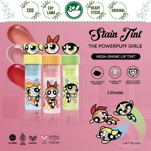 Jual ROSE ALL DAY POWERPUFF GIRLS EDITION STAIN TINT SHINE GLASS FINISH ...