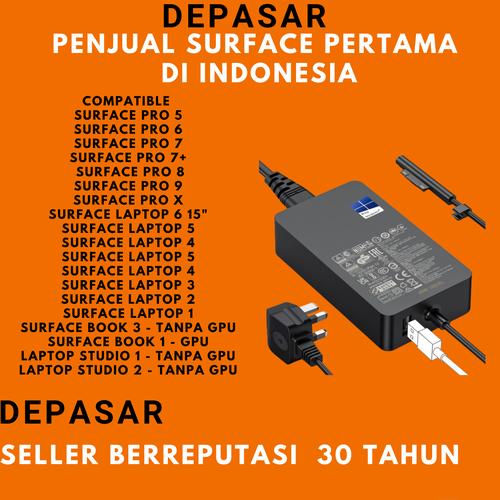 Jual Adaptor Charge Microsoft Surface Pro 5 6 7 7+ 8 9 adaptor microsoft laptop 1 2 3 4 5 6 7 ...