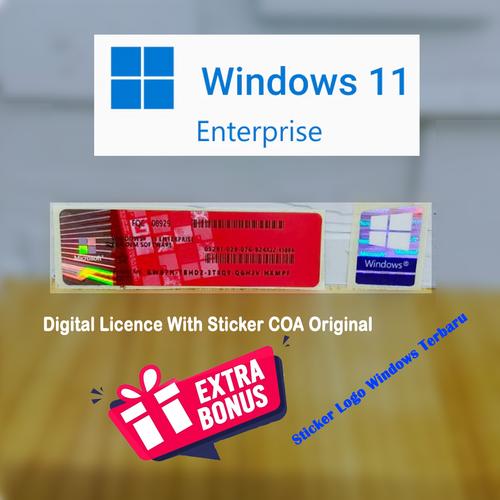 Promo Stiker COA Windows 11 Enterprise - 1 Pc for 32&64Bit (digital ...