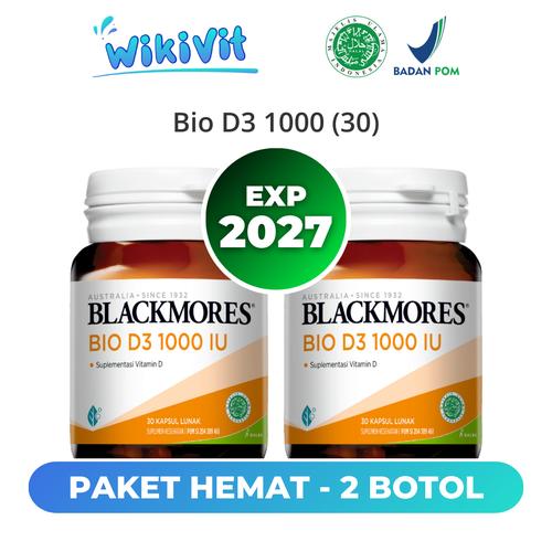 Jual 2 BOTOL | BLACKMORES Vitamin D3 1000 IU BIO D3 30, 60 Kapsul - HALAL BPOM KALBE / Blackmore ...