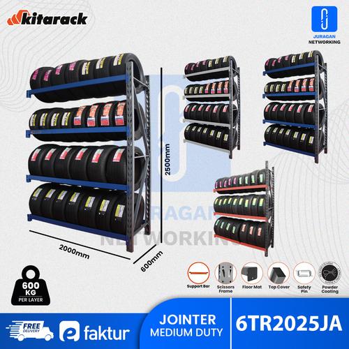 Jual 6TR2025J KITARACK Tire Rack Jointer Rak Ban Motor Mobil 600KG Rak ...