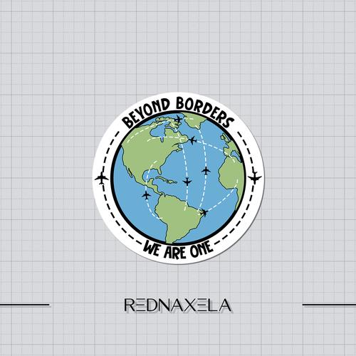 Jual Stiker Vinyl Stiker Koper Beyond Borders We Are One Travel ...