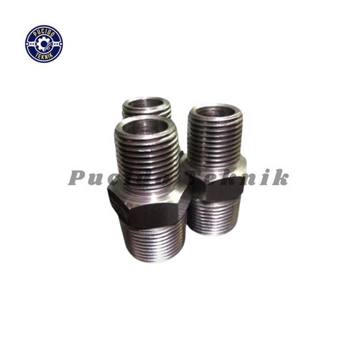 Jual Double Nepple/ Reducer Nepple 1 1/2" x 1 1/4" 3000 Drat NPT besi ...
