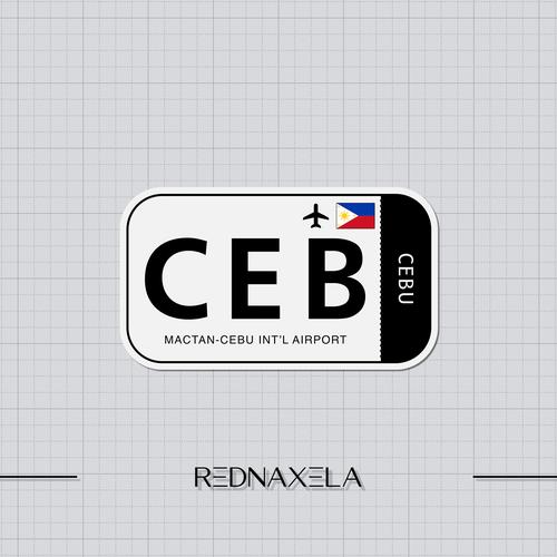 Jual Stiker Vinyl Mactan-Cebu International Airport Code CEB Sign ...