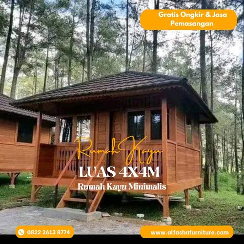 Jual rumah kayu minimalis | rumah kayu knockdown | rumah kayu jawa ...