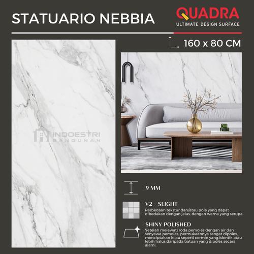 Jual Granit Quadra Statuario Nebbia 160 x 80cm (1 dus/2,56m2) Shiny ...