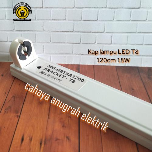 Jual bracket lampu TL LED 120cm Kap lampu TL T8 120cm dudukan lampu TL ...
