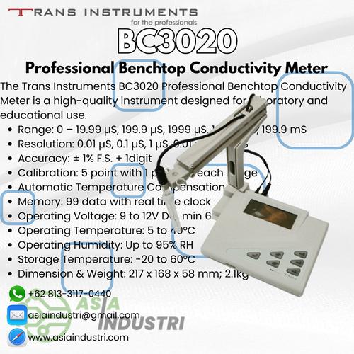 Jual Trans Instruments BC3020 Professional Benchtop Conductivity Meter ...