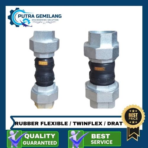 Jual 1" inch / RUBBER FLEXIBLE JOINT TWINFLEX BRAND TOZEN / DRAT ...