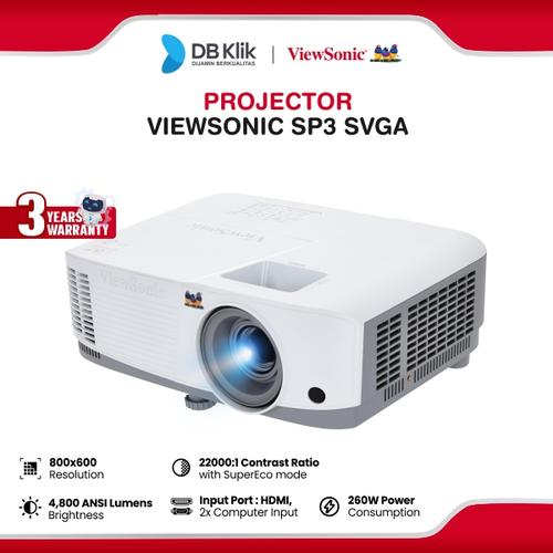 Promo Projector Viewsonic SP3 SVGA 4800 ANSI Lumens Cicil 0% 3x ...