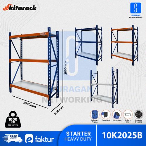 Jual RAK GUDANG Besi 1 Ton STARTER Panjang 2 Meter Tinggi 2,5M Frame ...