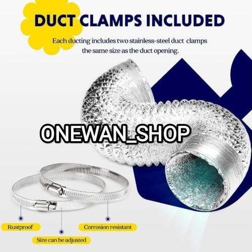 Jual Selang pipa AC PORTABLE 6 IN (15,2 cm) panjang 1 mtr + klem 2 pcs ...