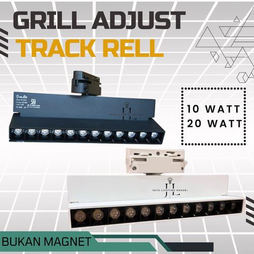 Jual Lampu Track Rell Lipat 10W 20W Lampu Sorot Track Light Putih - 20W ...